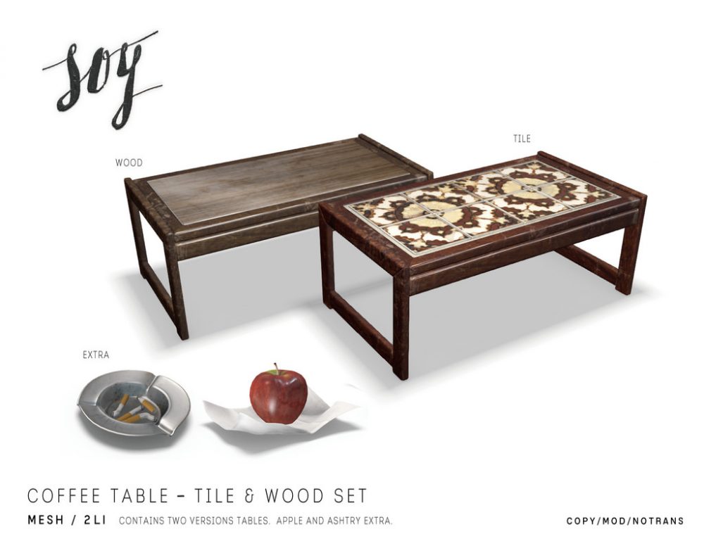 Soy. Coffee Table Set – Soy